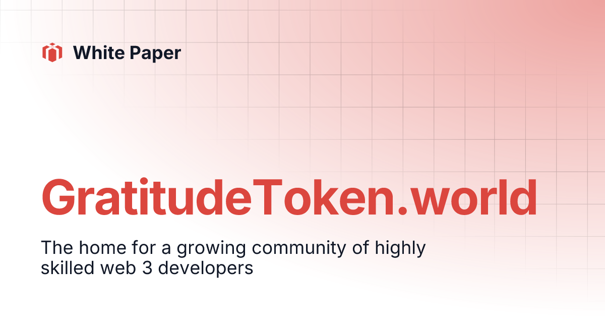 GratitudeToken.world | White Paper